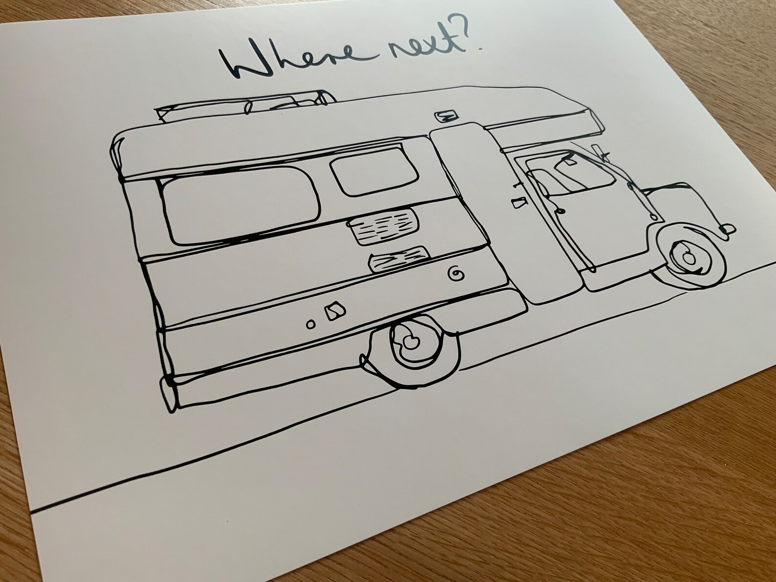 A4 Motorhome Print Motorhome Wall Art Motorhome Drawing - Etsy UK