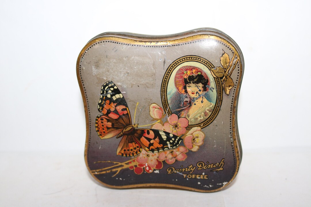 Vintage Beautiful Dainty Dinah Toffee Tin. Butterfly and - Etsy
