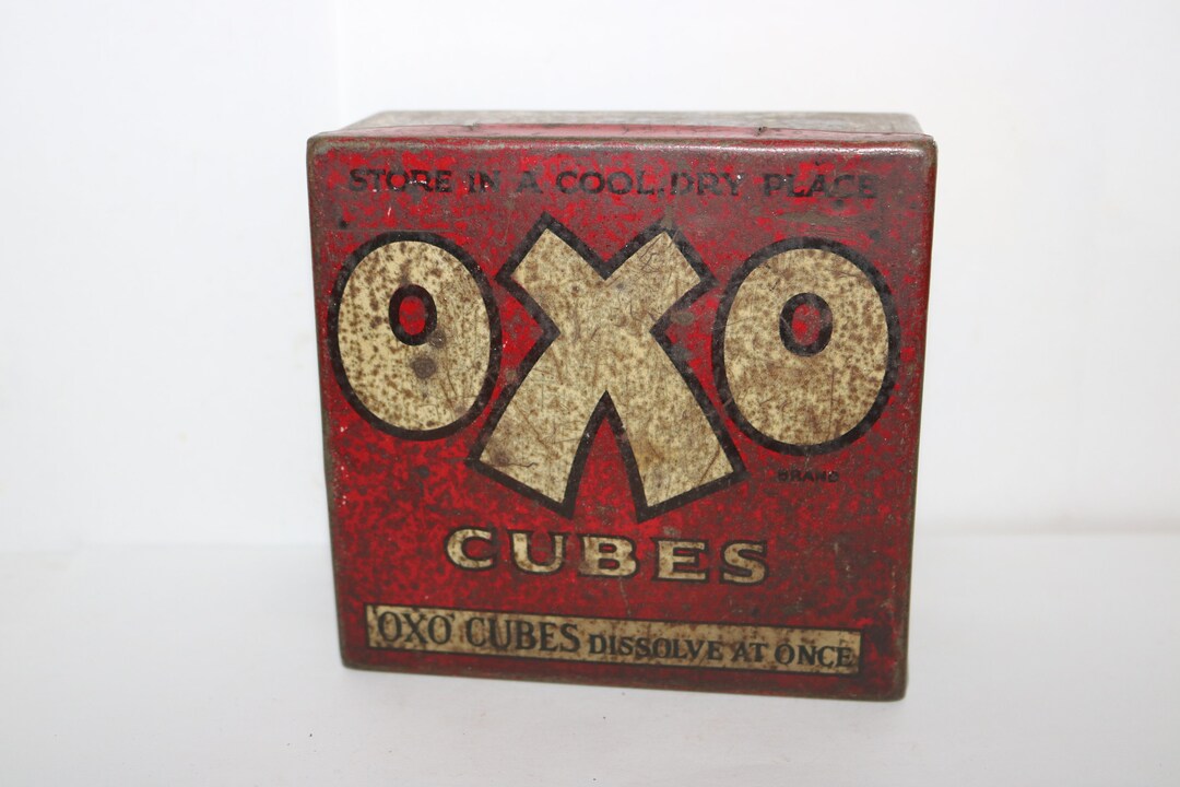 Vintage OXO Cubes Tin - Etsy