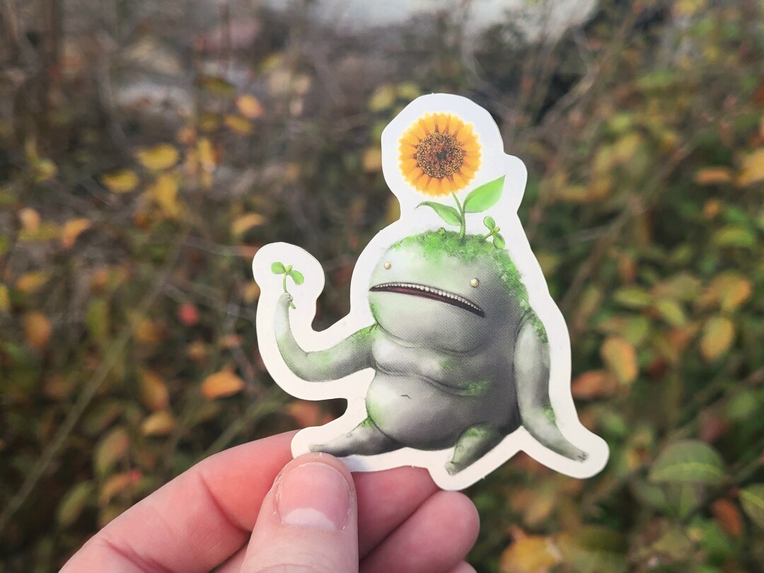 Sunflower Goobbue Sticker - Etsy