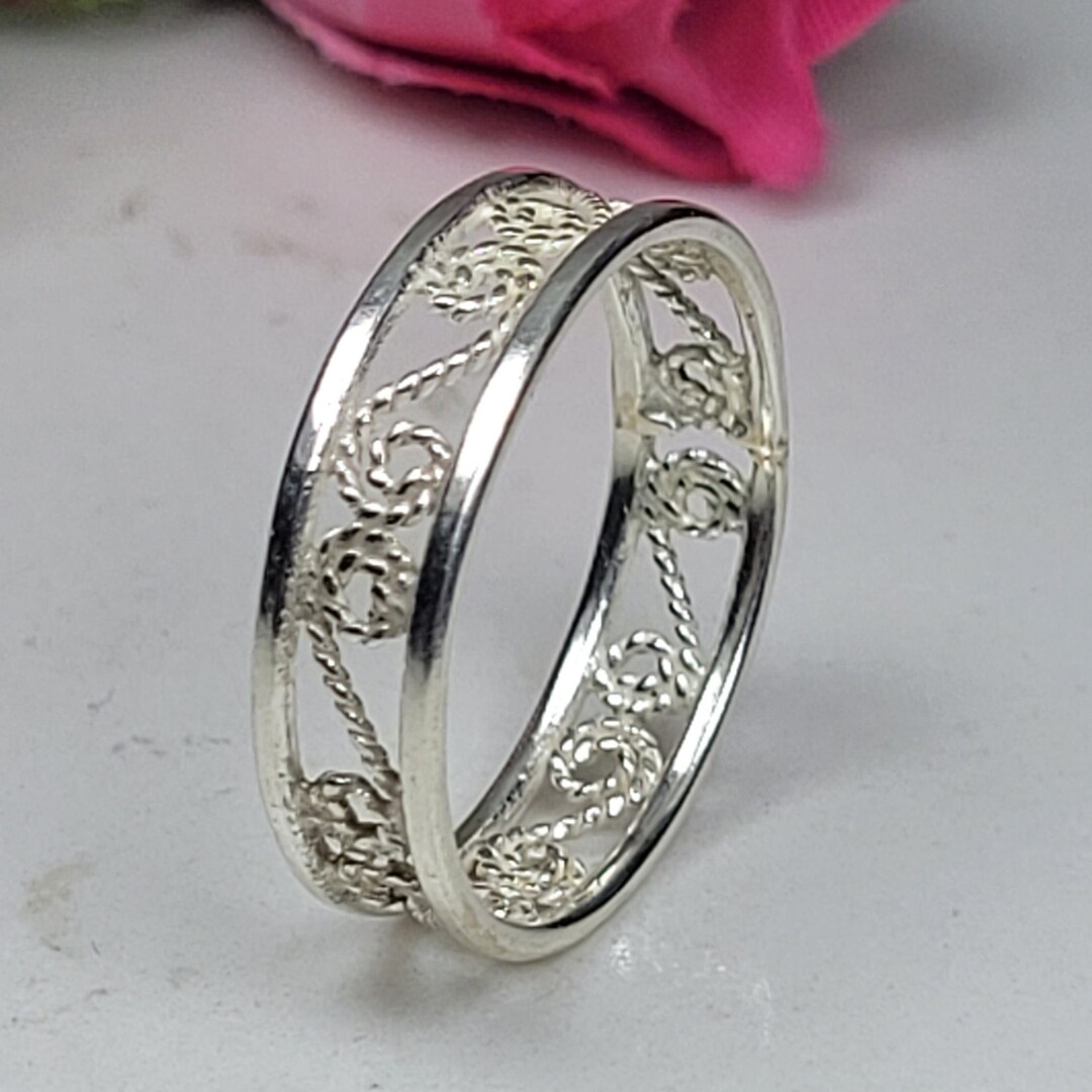 Filigree Ring, Art Nouveau Ring, 925 Dainty Ring, Handmade Art Ring ...