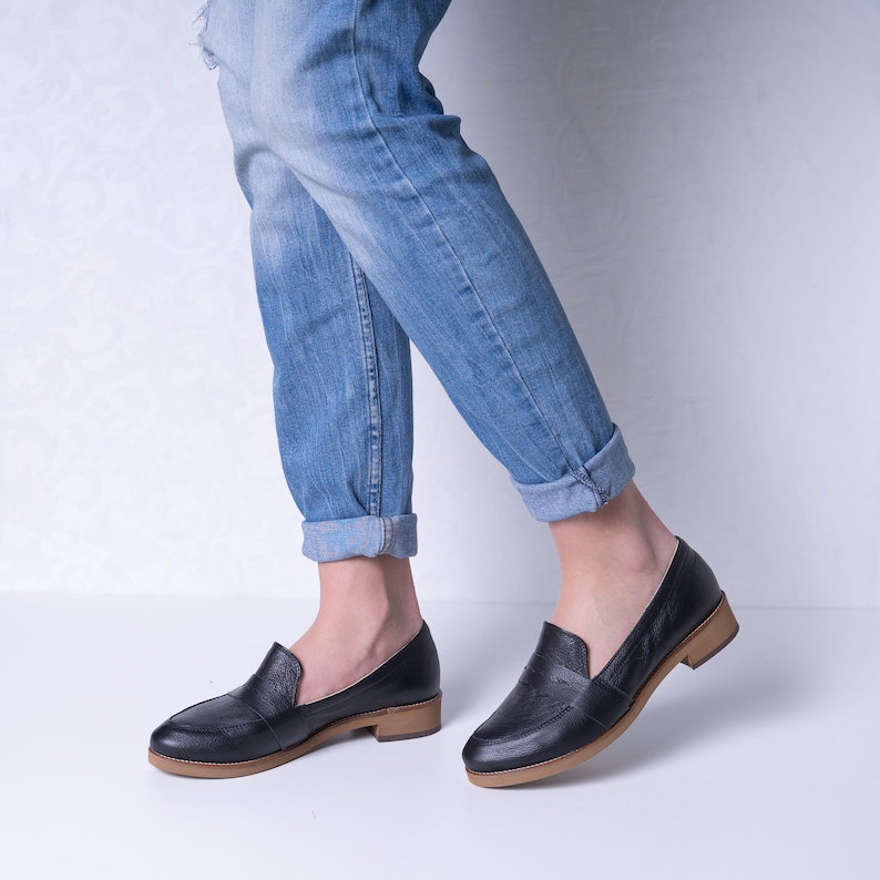 Sola - 8 US Ready to Ship, Leather Loafers,flats Shoes,platform Shoes ...
