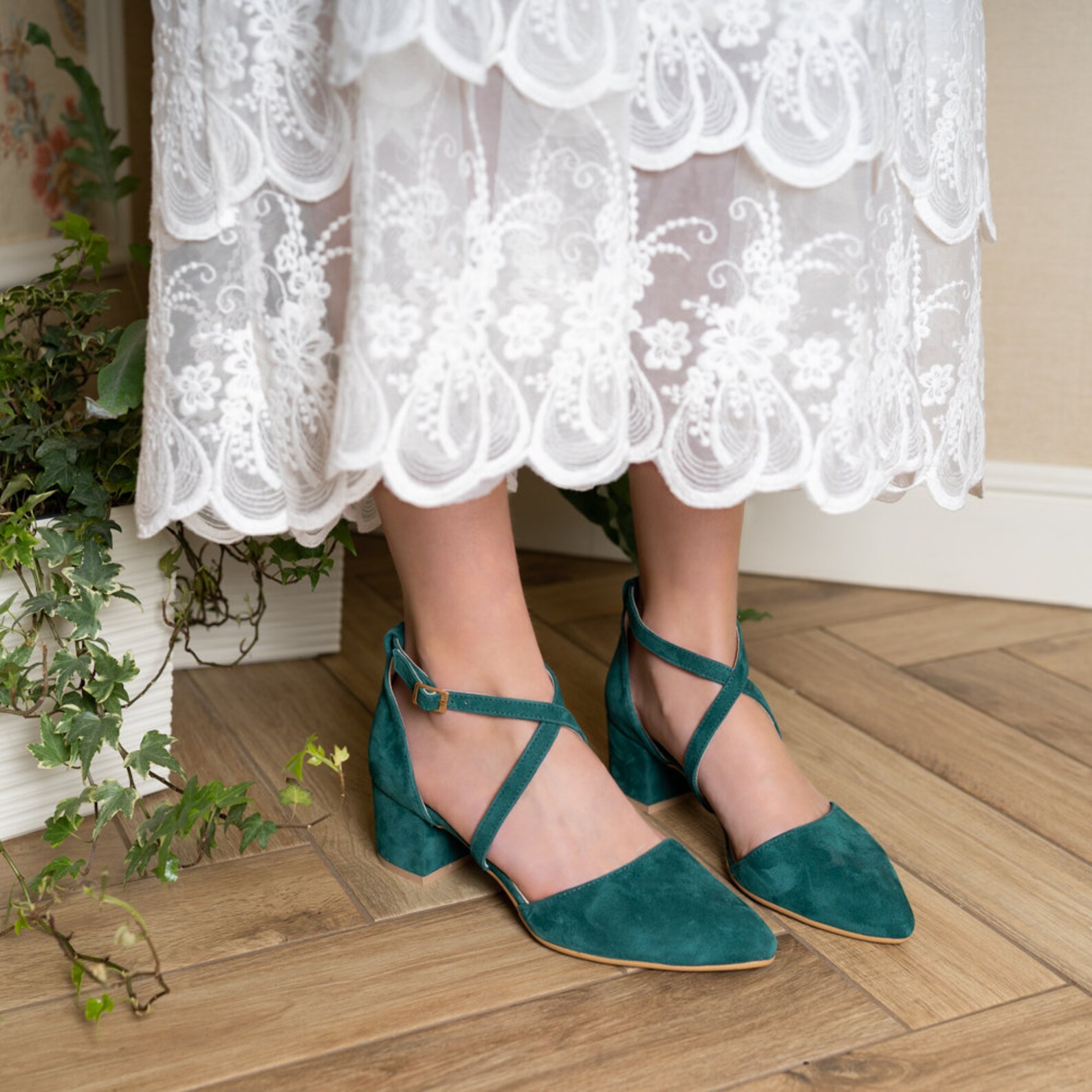 Cari - Sale 9 US Leather Block Heels,wedding Shoes,blue Block Heels ...
