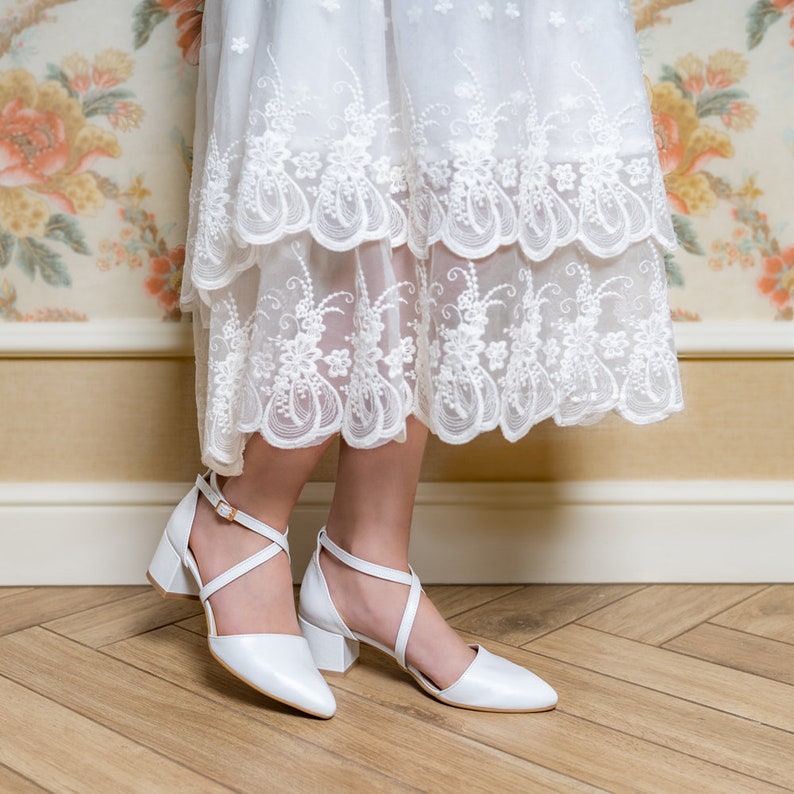 Cari - Sale 9 US Leather Block Heels,wedding Shoes,blue Block Heels ...