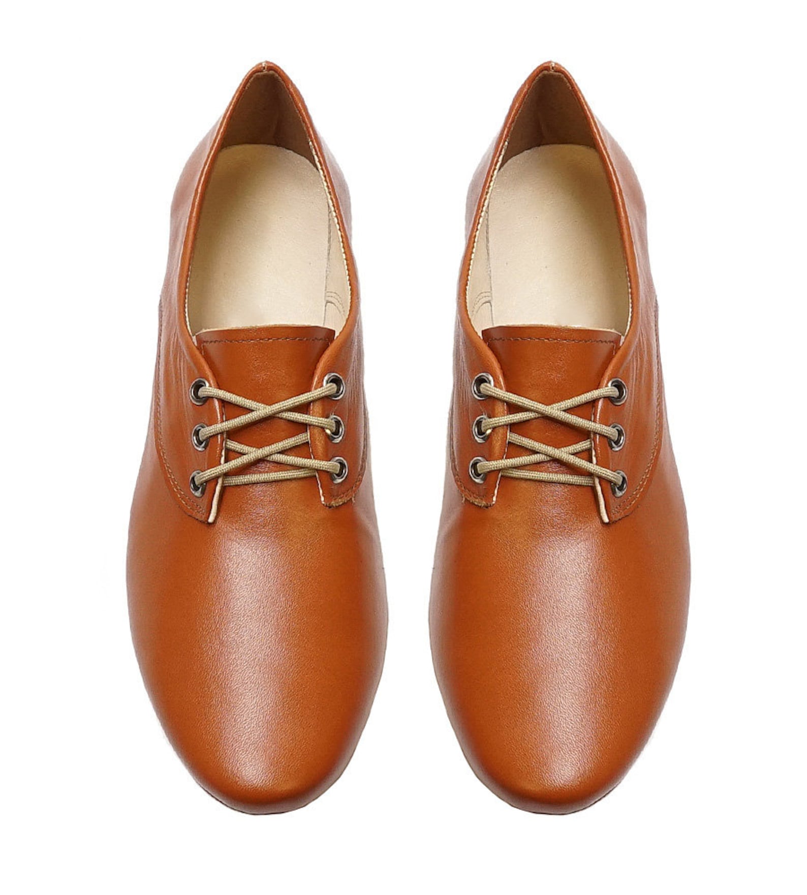 Rio Leather Oxford Flat Shoes Lace up Womens Shoes Women - Etsy