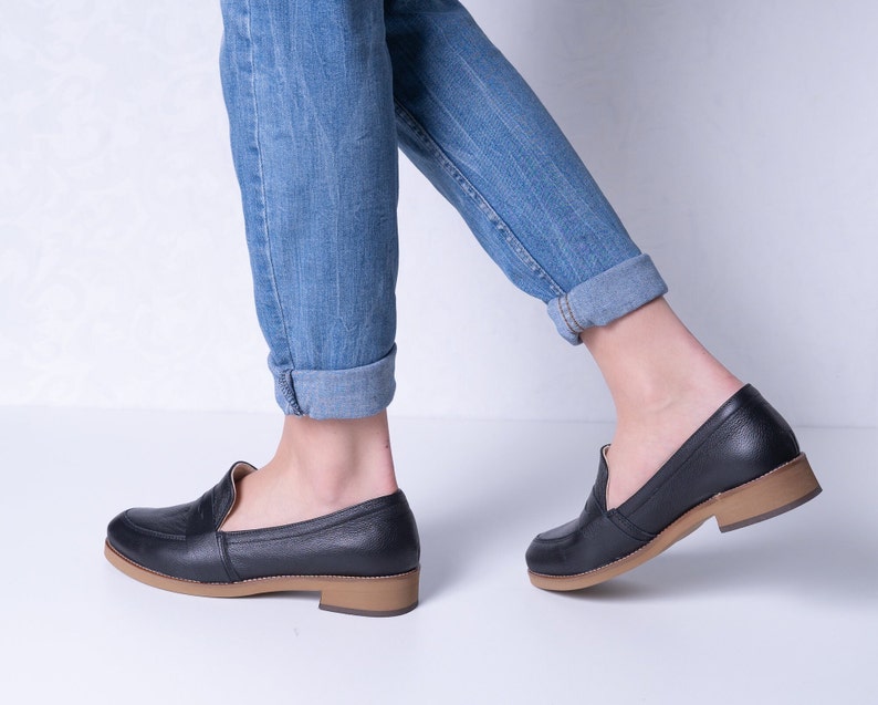 Sola - 8 US Ready to Ship, Leather Loafers,flats Shoes,platform Shoes ...