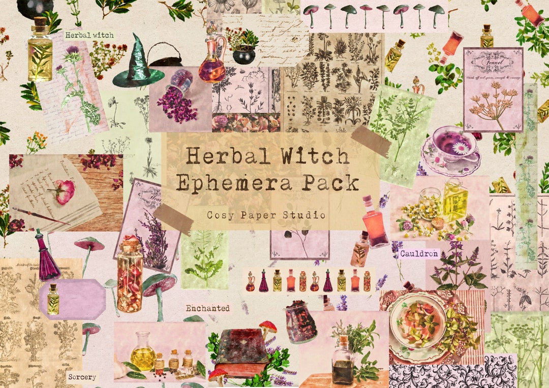 Printable Digital Download Herbal Witch Journaling Kit, Grimoire ...