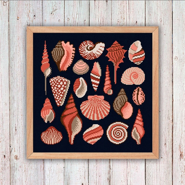 Seashell Cross Stitch - Etsy
