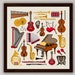 Musical Instruments Cross Stitch Pattern: Orchestra Band Decor (PDF ...