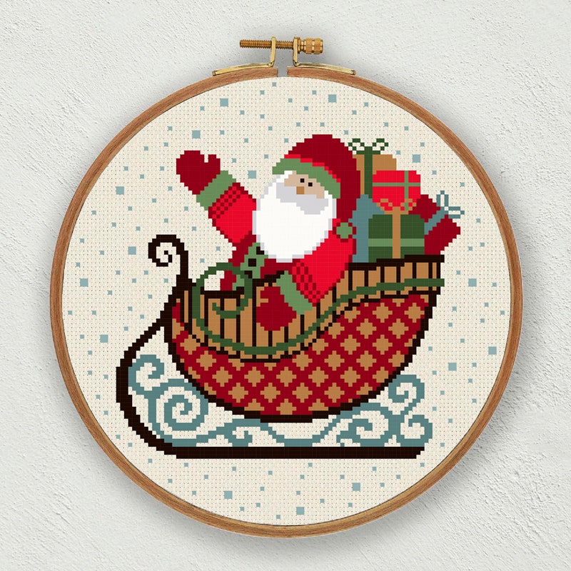 Santa Cross Stitch - Etsy