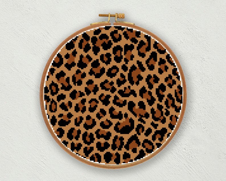 Animal Print Cross Stitch Pattern Set: Zebra, Leopard, Giraffe, Tiger ...