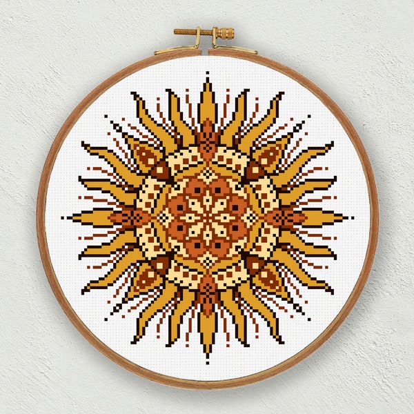 Sun Cross Stitch - Etsy