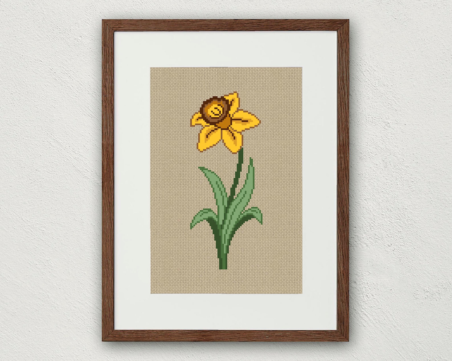 Daffodil Cross Stitch Pattern March Birth Flower Cross Stitch - Etsy