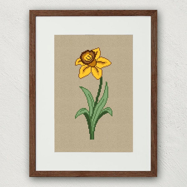 Daffodil Crossstitch - Etsy