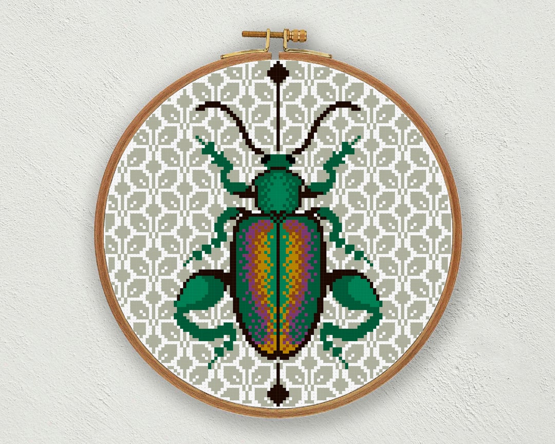 Frog Legged Beetle Cross Stitch Pattern, Bug Cross Stitch, Entomology ...