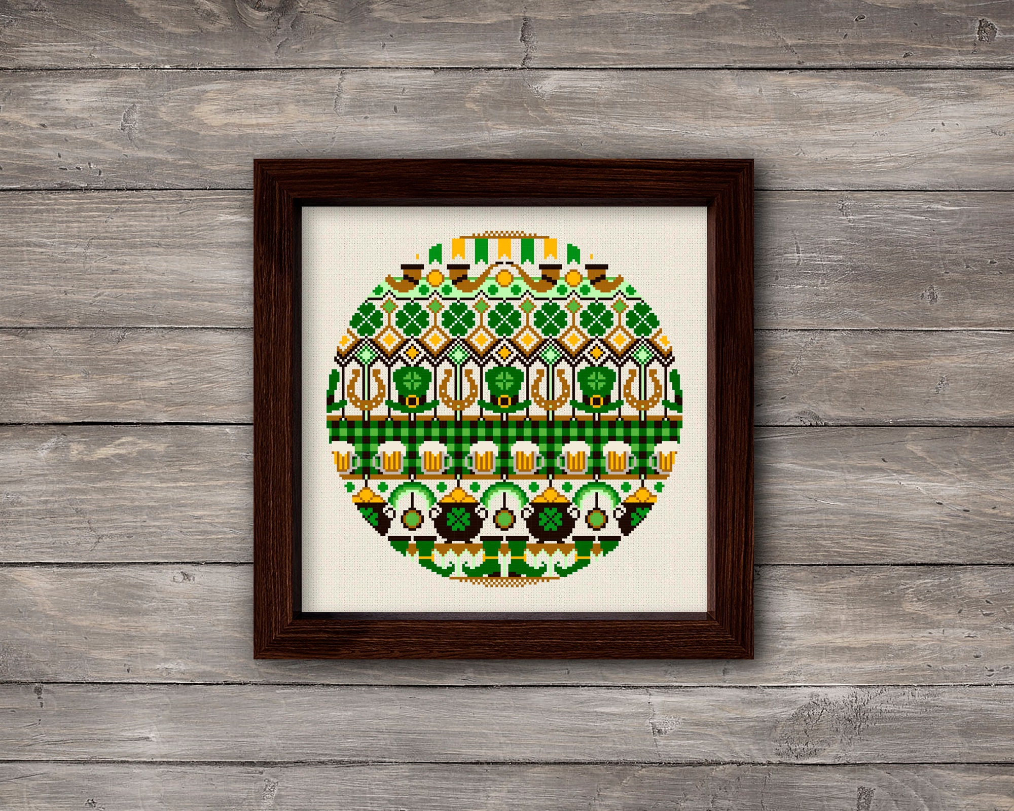 St Patrick's Day Cross Stitch Pattern: Irish Clover Design (PDF ...