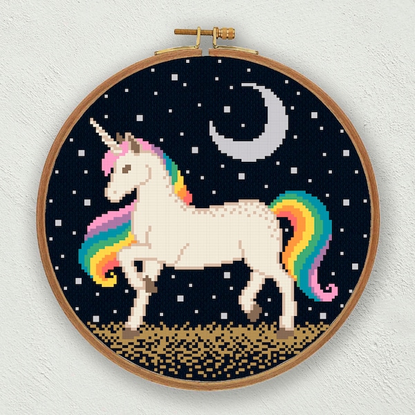 Unicorn Cross Stitch - Etsy