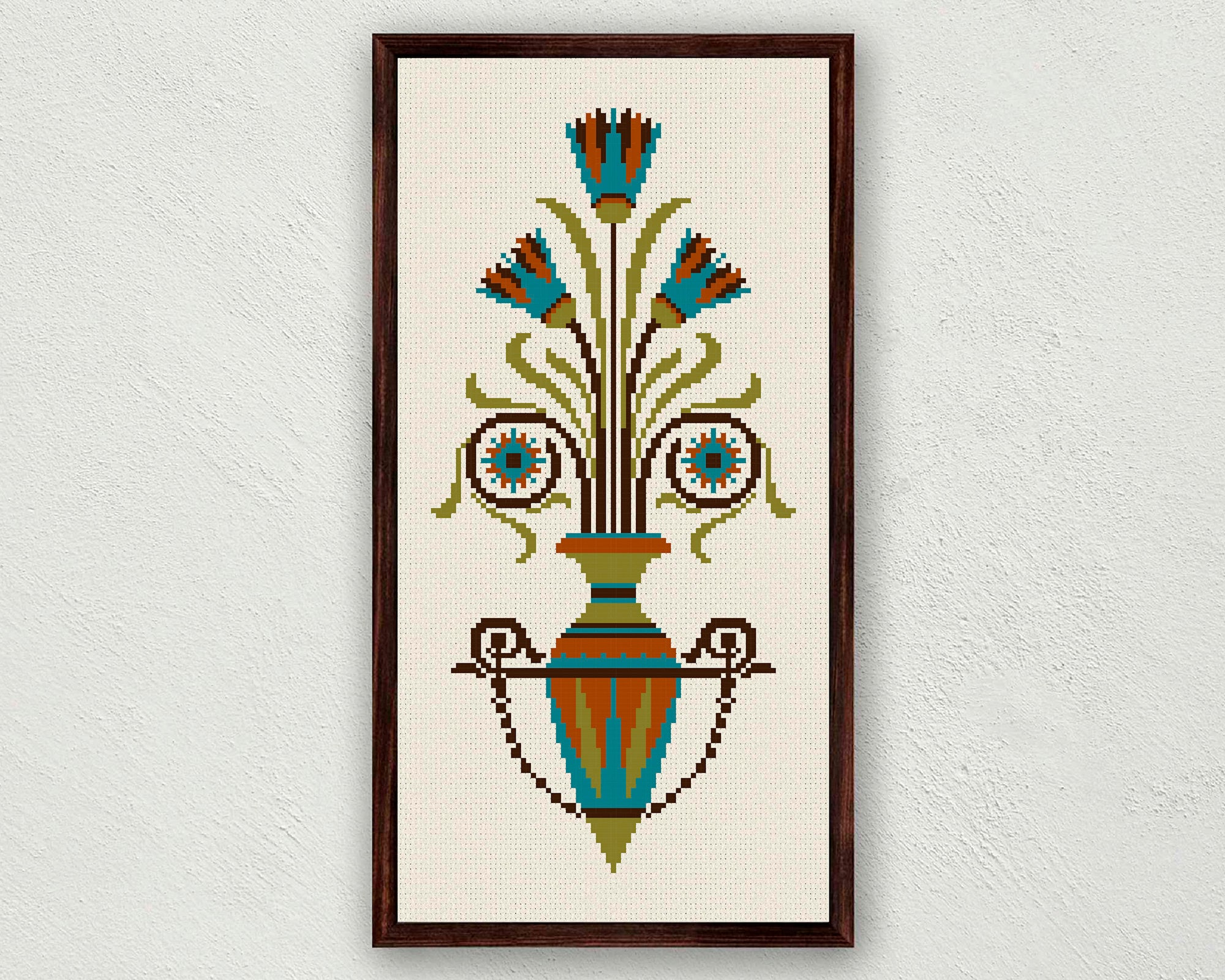 Neo Greek Vase Cross Stitch Pattern Vintage Counted Cross | Etsy