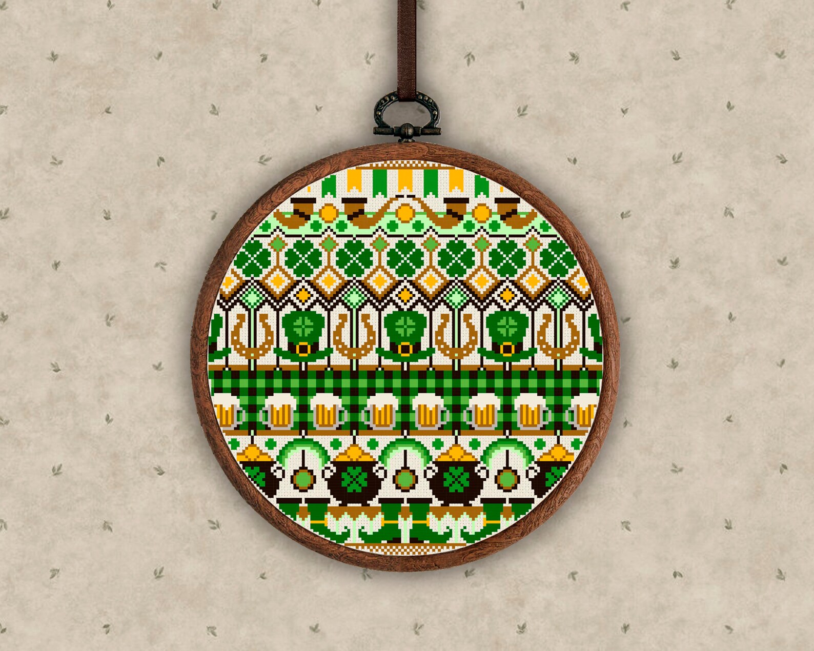 St Patrick's Day Cross Stitch Pattern Saint Patrick Cross | Etsy