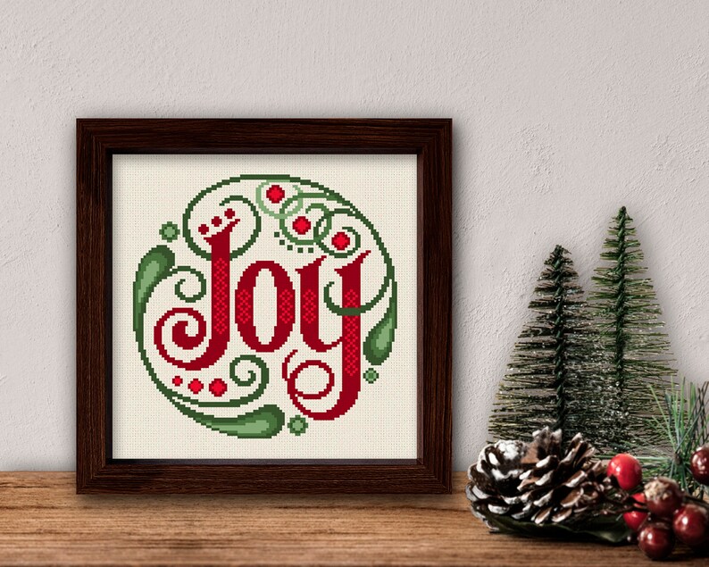 Christmas Joy Cross Stitch Pattern Christmas Decor Pattern - Etsy
