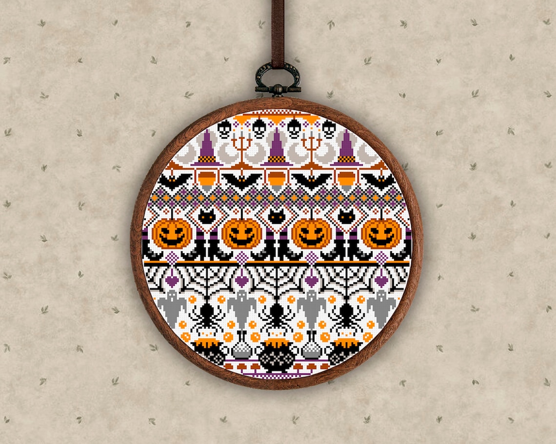 Halloween Cross Stitch Pattern Spooky Cross Stitch Pdf Scary - Etsy