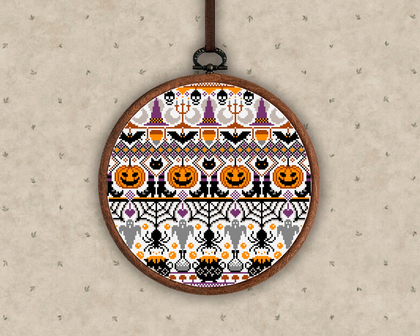 Halloween Cross Stitch Pattern Spooky Cross Stitch Pdf Scary - Etsy