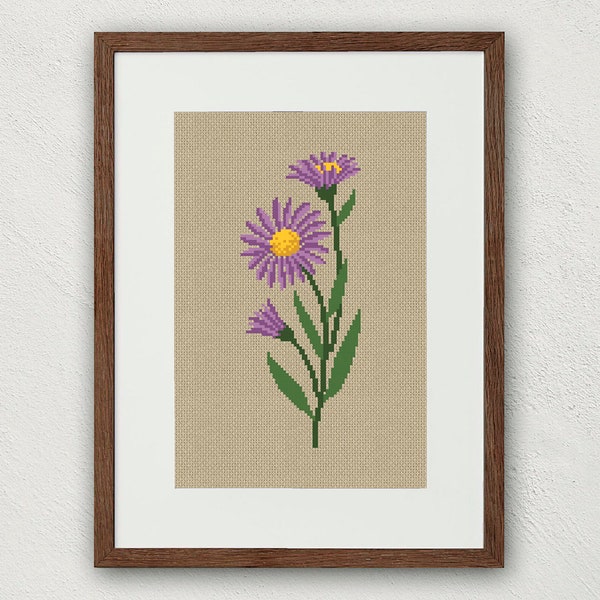 Purple Aster Pattern - Etsy