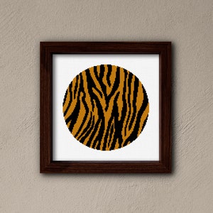 Tiger Print Cross Stitch Pattern, Tiger Cross Stitch, Wild Life ...