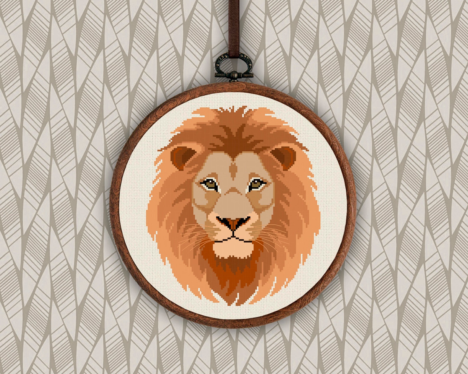 Lion Cross Stitch Pattern: Wild Feline Embroidery (PDF Pattern) - Etsy
