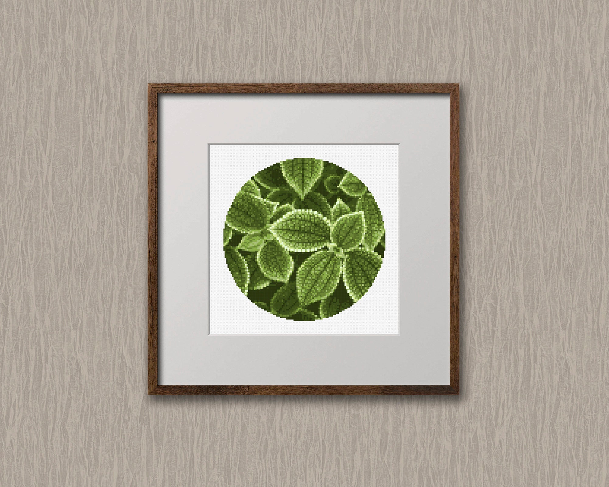 Green Leaves Cross Stitch Pattern Foliage Cross Stitch | Etsy