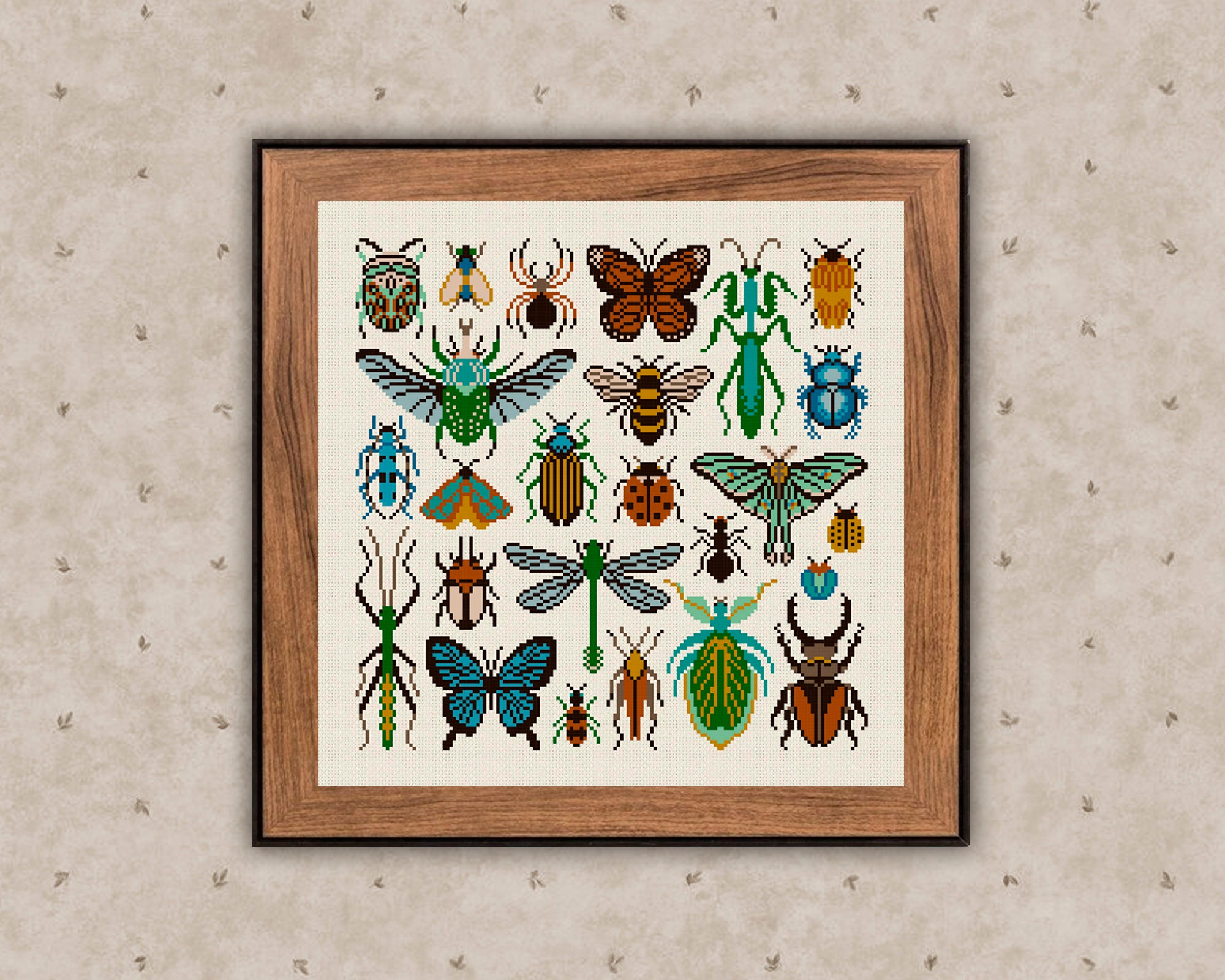 Insects Cross Stitch Pattern Bugs Cross Stitch Pdf Download - Etsy ...