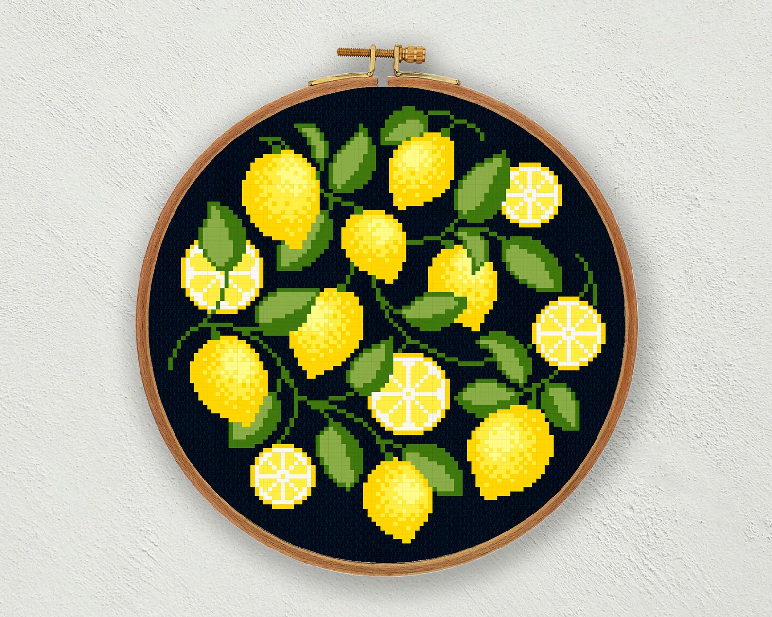 Lemons Cross Stitch Pattern Lemon Cross Stitch Chart Citrus - Etsy