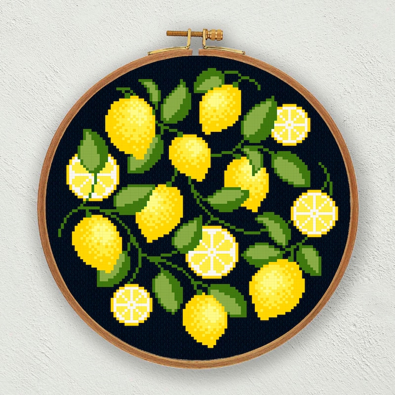 Citrus Cross Stitch - Etsy