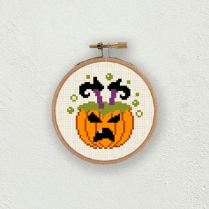 Spooky Halloween Pumpkins Cross Stitch Pattern Set (PDF Pattern) - Etsy
