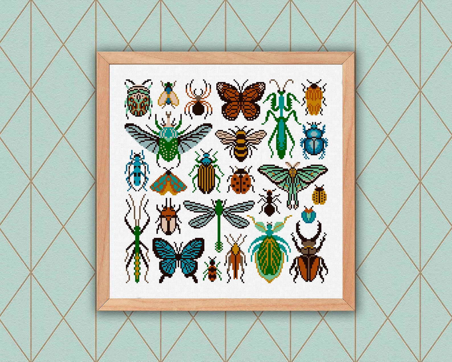 Insects Cross Stitch Pattern Bugs Cross Stitch Pdf Download - Etsy UK