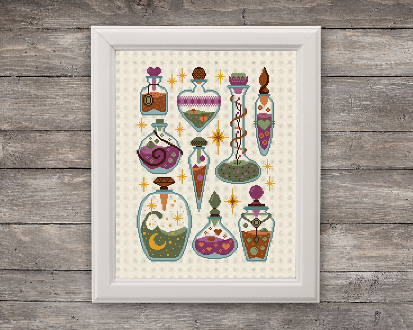 Potions Cross Stitch Pattern Magic Potions Embroidery - Etsy