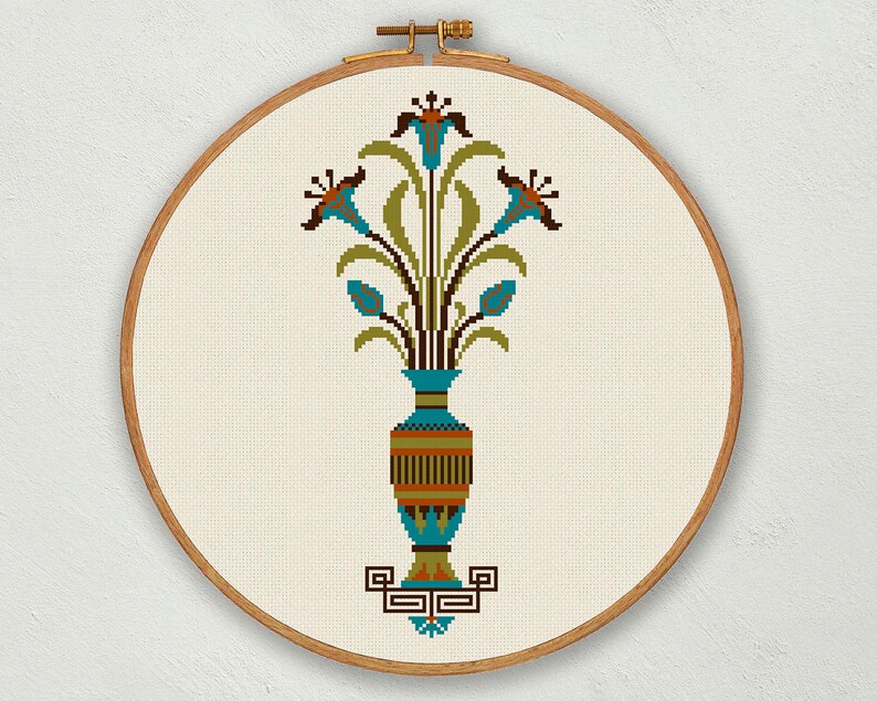 Neo Greek Vase Cross Stitch Pattern Vintage Counted Cross - Etsy