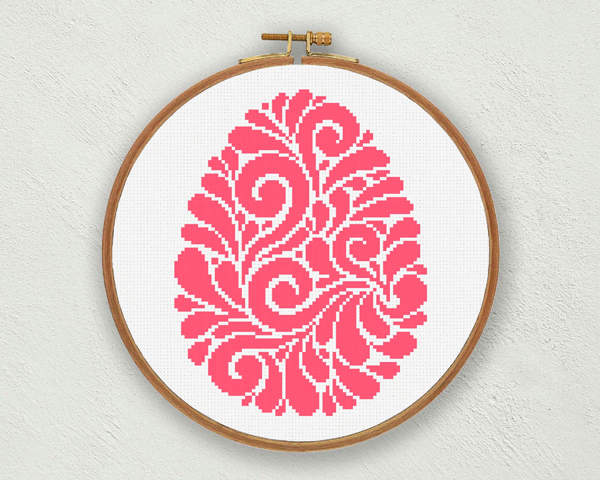 Pink Easter Egg Cross Stitch Pattern Easter Cross Stitch | Etsy