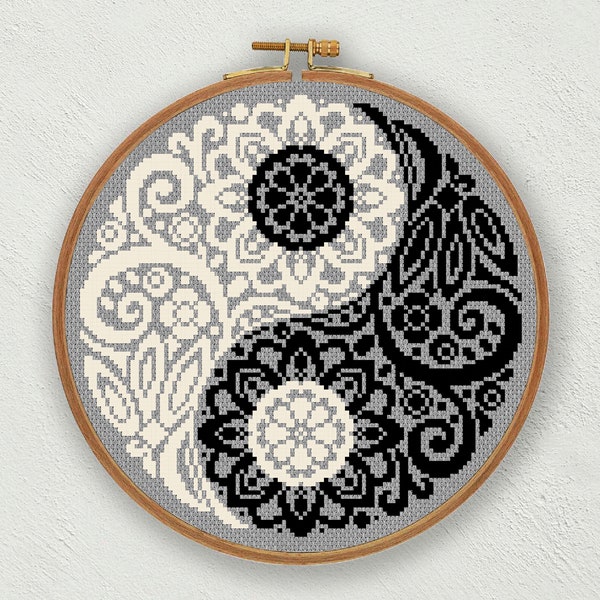 Black and White Cross Stitch Pattern - Etsy