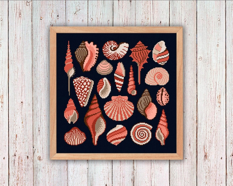Sea Shells Cross Stitch Pattern Seashells Cross Stitch Pdf - Etsy Canada