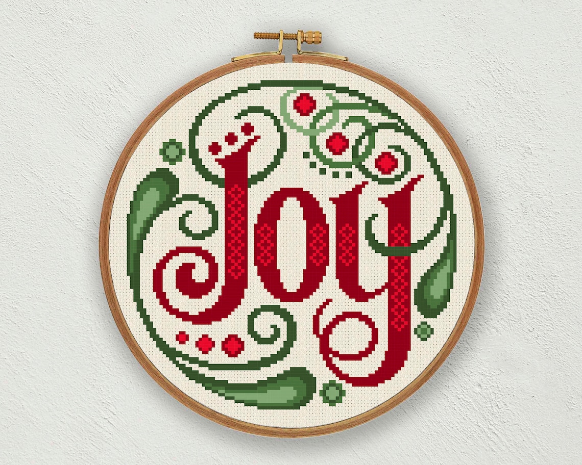 Christmas Joy Cross Stitch Pattern Christmas Decor Pattern - Etsy