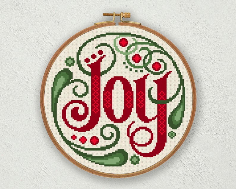Christmas Joy Cross Stitch Pattern Christmas Decor Pattern - Etsy