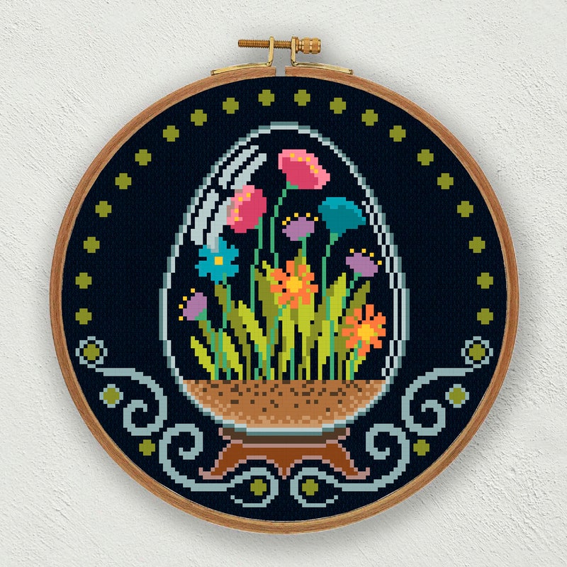 Easter Egg Cross Stitch Pattern - Etsy