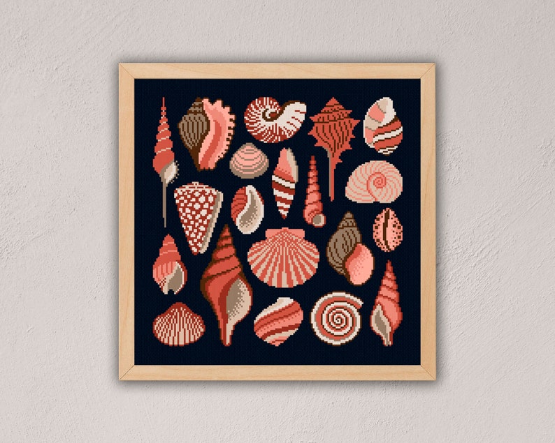 Sea Shells Cross Stitch Pattern Seashells Cross Stitch Pdf - Etsy Canada
