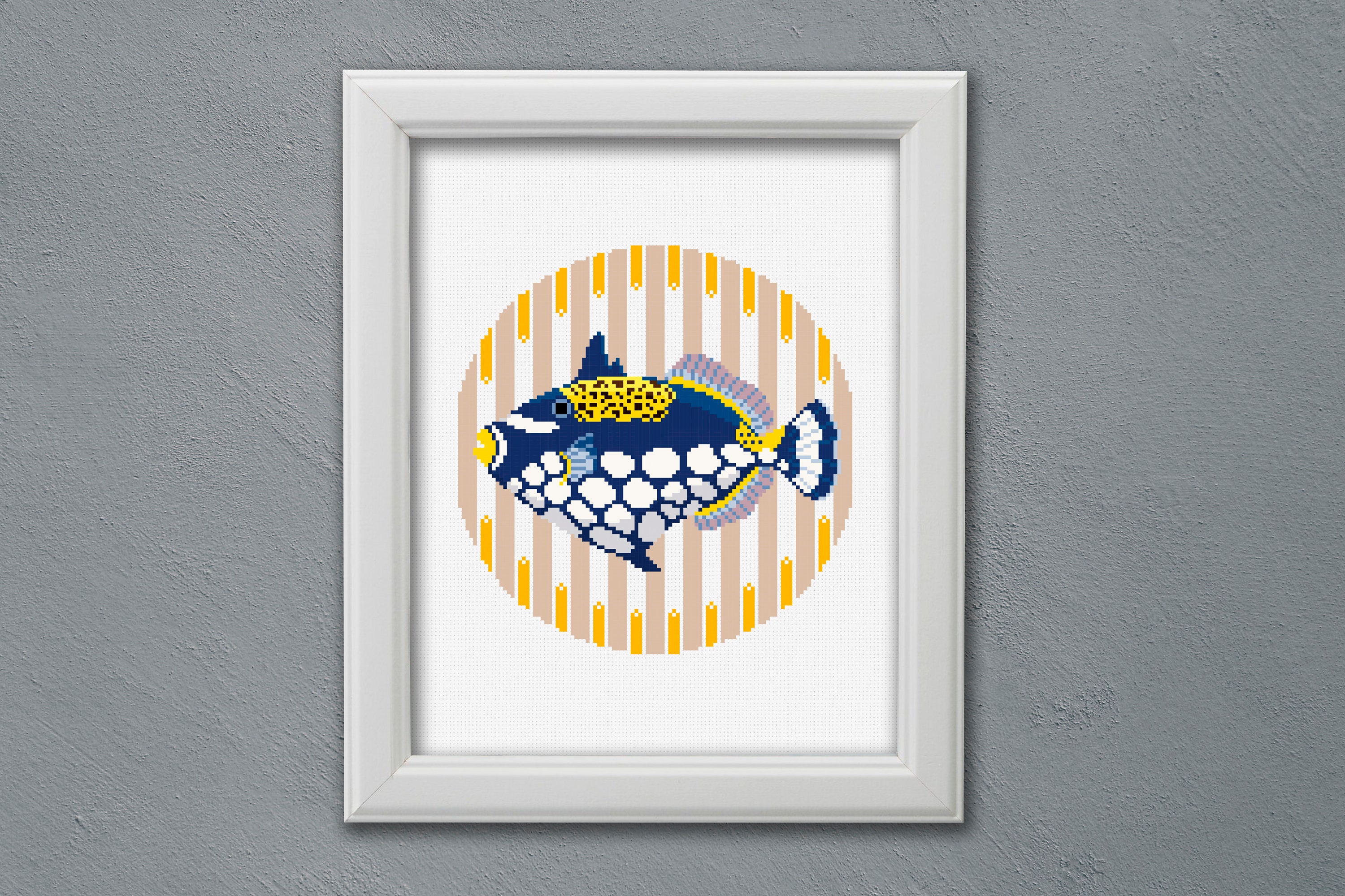 Clown Triggerfish Cross Stitch Pattern Tropical Fish Cross | Etsy