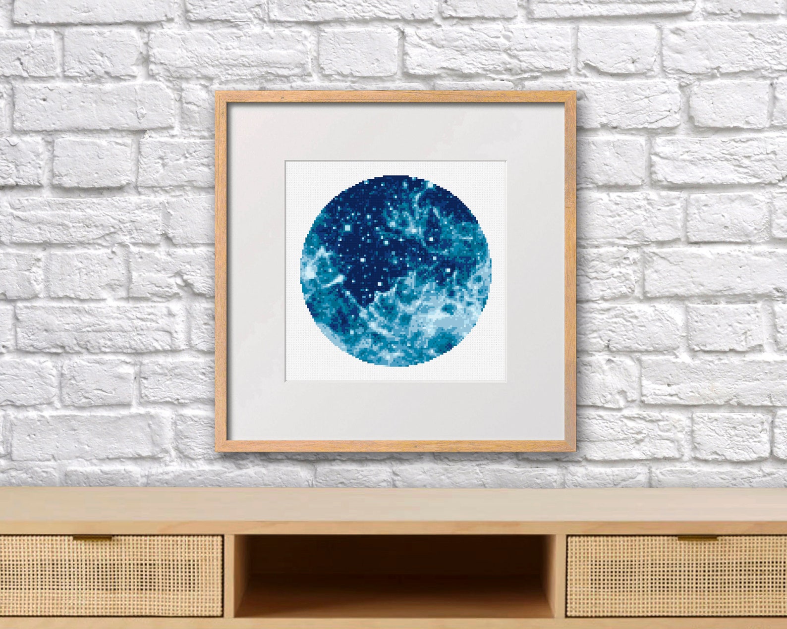 Blue Universe Cross Stitch Pattern Galaxy Cross Stitch Pdf | Etsy