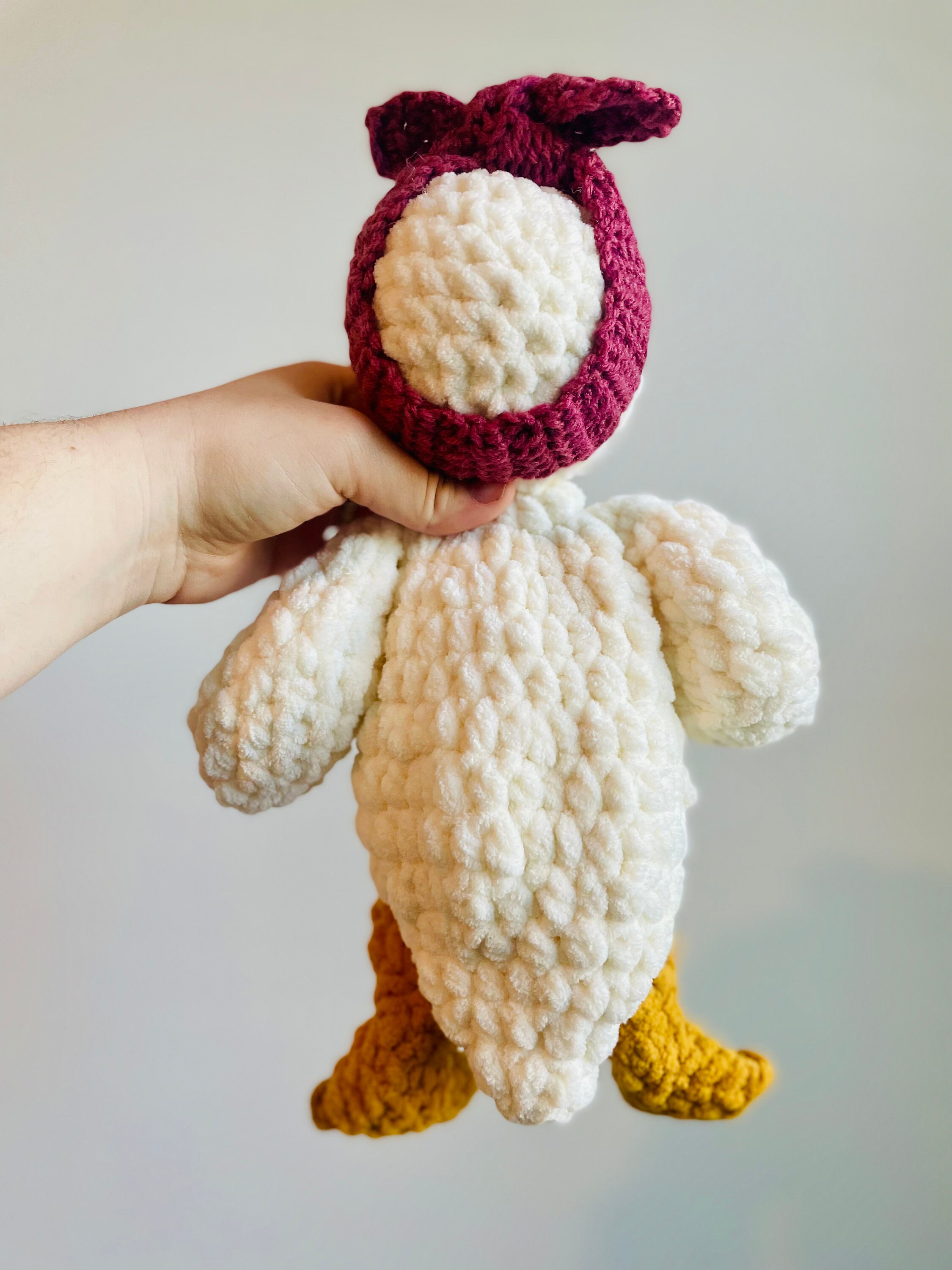 Made to Order Della Duck Handmade Crocheted Knotted Lovey Stuffed ...