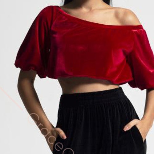 Red Velvet Dance Top - Etsy