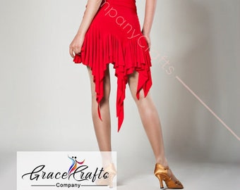 Tango Skirt With Belt and Fringe | Etsy