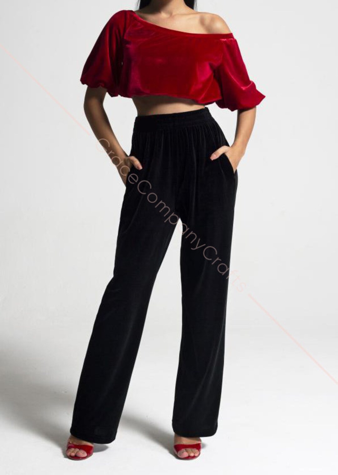 Red Velvet Dance Top - Etsy